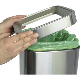 Maul Papierkorb Edelstahl, Anti-Fingerprint, H 334 mm, Volumen 15 l