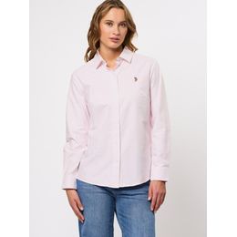 U.S. Polo Assn. Bluse 'Gina' Damen Gr&ouml;&szlig;e M rosa / wei&szlig;