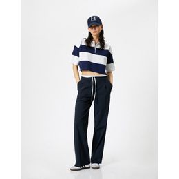 KOTON Pullover Damen Größe L navy / weiß
