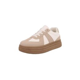 Ital-Design Sneaker Damen Größe 39 creme / camel