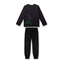 Sanetta Schlafanzug 'Gorilla' Jungen Gr&ouml;&szlig;e 176 marine / dunkelgrau / limette