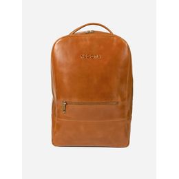 NEGOTIA Leather Rucksack 'Alpha' Herren Größe 40x30x10 braun