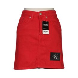 Calvin Klein Jeans Rock Damen Größe XS Second Hand rot