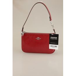 Coach Handtasche klein Leder Damen Größe One Size Second Hand rot