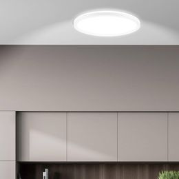 Briloner LED-Deckenleuchte Tava A, CCT, &Oslash; 29 cm, wei&szlig;, Fernbedienung