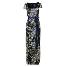 Adrianna Papell Evening Dress 'Cascading Floral Column Gown' female Blue size 34