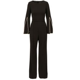 Adrianna Papell Jumpsuit 'Split Sleeve Crepe Jumpsuit' female Black size 44