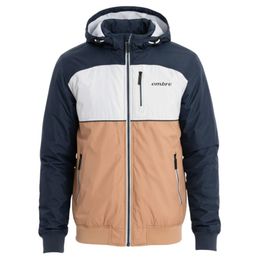 Ombre Jacket 'OM-JANP-0194' Herren Gr&ouml;&szlig;e M dunkelblau / hellbraun / wei&szlig;