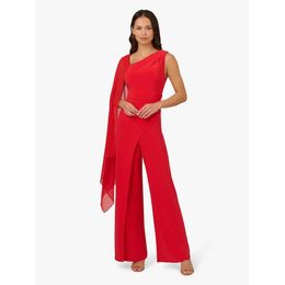 Adrianna Papell Jumpsuit 'Asymmetrical Jersey Jumpsuit' female Red size 34