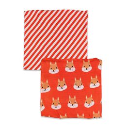 Toby tiger Bib '2-er Pack Eichh&ouml;rnchen' kids Orange size 70x70