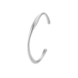 Hey Happiness Bracelet 'Curve Bangle' female Silver size 17 cm