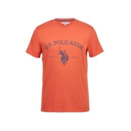 U.S. Polo Assn. T-Shirt 'Archibald' Herren Größe S navy / rostbraun