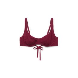 CALZEDONIA Bikinitop 'CRINKLE WAVES' Damen Größe 70/80 bordeaux