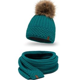 Vivisence Beanie '7016 Set' female Blue size Onesize