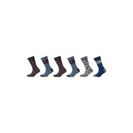 Camano Socken M&auml;dchen Gr&ouml;&szlig;e 35/38 dunkelblau / grau / rot / wei&szlig;