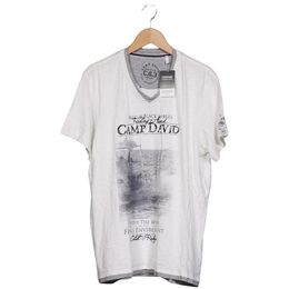CAMP DAVID T-Shirt Herren Gr&ouml;&szlig;e XL Second Hand wei&szlig;