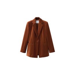 Mango Blazer 'Velveton' female Brown size XS