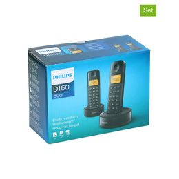 Philips 2er-Set: Schnurlose Telefone "D1602B/01 Dual" - 32% | Smartphones-zubehoer