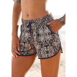 s.Oliver Strandshorts mehrfarbig Gr. 36 f&uuml;r Damen. Mit Allover-Druck. Normal