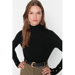 Trendyol Rollkragenpullover in Schwarz - 46% | Gr&ouml;&szlig;e S | Damen-pullover-cardigans