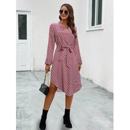 Ariel Tesoro Kleid in Bordeaux/ Weiß - 70% | Größe 42 | Damen-kleider