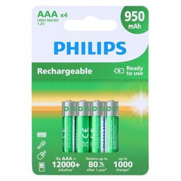 Philips AAA-Batterien 950 mAh - 4 St&uuml;ck - 11% | Technikzubehoer