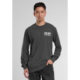 MT Men Sweatshirt 'Cash Only' Herren Gr&ouml;&szlig;e XS anthrazit / wei&szlig;