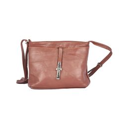 Florence Bags Leder-Umhängetasche "New Sport" in Braun - (B)20 x (H)18 x (T)5 cm - 75% | Damen-taschen