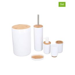 Alpina 6tlg. Badezimmer-Set in Wei&szlig; - 10% | Badezimmer-accessoires