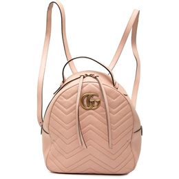 Gucci Rucks&auml;cke - Small GG Marmont Matelasse Leather Backpack - Gr. unisize - in Gold - f&uuml;r Damen
