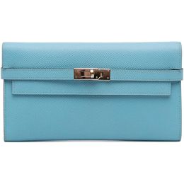 Herm&egrave;s Herm&egrave;s Portemonnaie - Epsom Kelly Longue Wallet - Gr. unisize - in Blau - f&uuml;r Damen