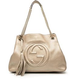 Gucci Shopper - Medium Metallic Leather Soho Chain Tote - Gr. unisize - in Gold - f&uuml;r Damen
