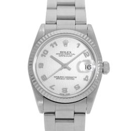 Rolex Uhr - Datejust - Gr. unisize - in Wei&szlig; - f&uuml;r Damen
