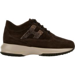 Hogan Low-Top Sneaker - Flat Shoes Coconut Choco Late Brown - Gr. 35 (EU) - in Braun - f&uuml;r Damen