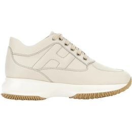 Hogan Low-Top Sneaker - Flat Shoes Yogurt - Gr. 37,5 (EU) - in Wei&szlig; - f&uuml;r Damen