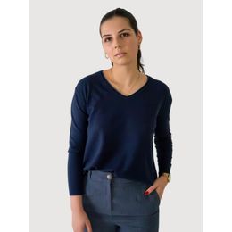 WEARABLE STORIES Pullover 'Ginny' Damen Gr&ouml;&szlig;e S/L dunkelblau