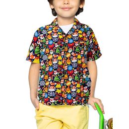 King Kameha Hemd 'Christmas Allover' Jungen Gr&ouml;&szlig;e 146/164 dunkelblau