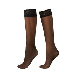 CALZEDONIA Kniestr&uuml;mpfe Damen Gr&ouml;&szlig;e 36/41 schwarz