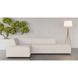 OTTO HOME Ecksofa »Ecksofa Cavan mit Ottomane links oder rechts bestellbar« L-Form mit Wellenunterfederung, Maße B/T/H: 270/180/72 cm creme