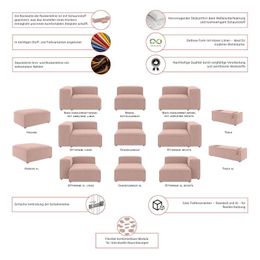 OTTO home Ottomane &raquo;HAILY links/rechts bestellbar, Loungem&ouml;bel, Ma&szlig;e B/T/H: 130/130/72 cm&laquo; als Modul oder separat verwendbar, f&uuml;r individuelle 