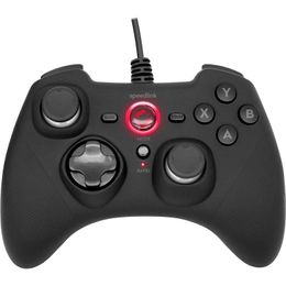Speed-Link SPEEDLINK Gaming-Controller »RAIT Gamepad Wireless für PC/PS3/Switch/OLED« kabellos mit Vibrationsfunktion, Dauerfeuer Funktion schwarz Digitales...