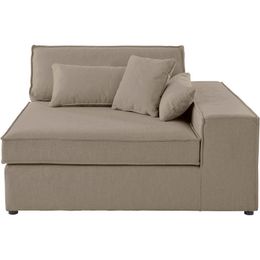 OTTO home Sofaelement &raquo;Enid&laquo; als Teil eines Modulsofas, fester Sitzkomfort grau Baumwollmix (60% Baumwolle/40% Leinen);Struktur fein (100% Polyester);
