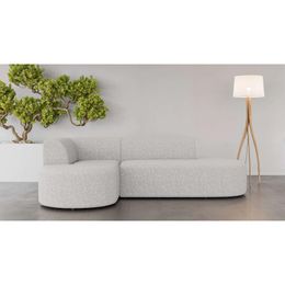 OTTO HOME Ecksofa »Ecksofa Tvinne mit Ottomane links oder rechts bestellbar« L-Form, mit Wellenunterfederung, BxTxH 260x170x73 cm hellgrau
