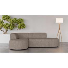 OTTO HOME Ecksofa »Ecksofa Tvinne mit Ottomane links oder rechts bestellbar« L-Form, mit Wellenunterfederung, BxTxH 260x170x73 cm taupe