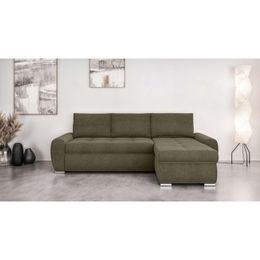 Home Affaire Ecksofa »HAVERHILL Schlafsofa mit Bettkasten, Maße B/H/T: 237/89/166 cm« L-Form mit Recamiere links oder rechts bestellbar,...