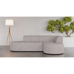OTTO home Ecksofa &raquo;Ecksofa Tvinne mit Ottomane links oder rechts bestellbar&laquo; L-Form, mit Wellenunterfederung, BxTxH 260x170x73 cm grau 100% Polyester