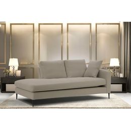 Home Affaire Recamiere &raquo;Cozy Chaiselongue, Ma&szlig;e B/T/H: 195/97/80 cm&laquo; mit losen Kissen und Metallbeinen, Armlehne links oder rechts w&auml;hlbar beige 