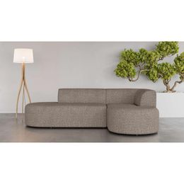 OTTO HOME Ecksofa »Ecksofa Tvinne mit Ottomane links oder rechts bestellbar« L-Form, mit Wellenunterfederung, BxTxH 260x170x73 cm taupe