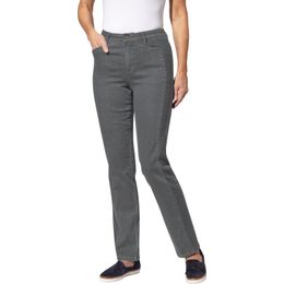 CRÉATION L Damen Jeans mit bestickter Seitennaht stone-grey-denim Größe 38