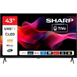 Sharp QLED-Fernseher »4T-C43HMx« 103 cm/48 ′′ Smart-TV schwarz Dolby Atmos : komplettes 360°-Klangerlebnis